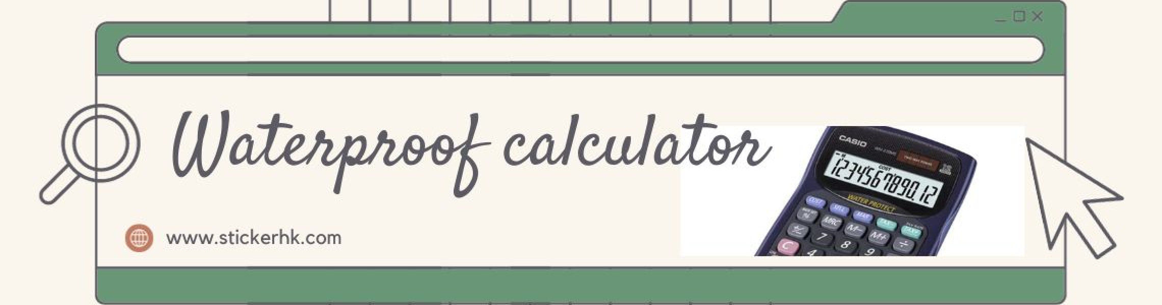 waterproof calculator - CS Sticker