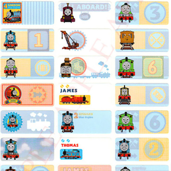 Thomas & Friends name stickers (large 72 pieces)