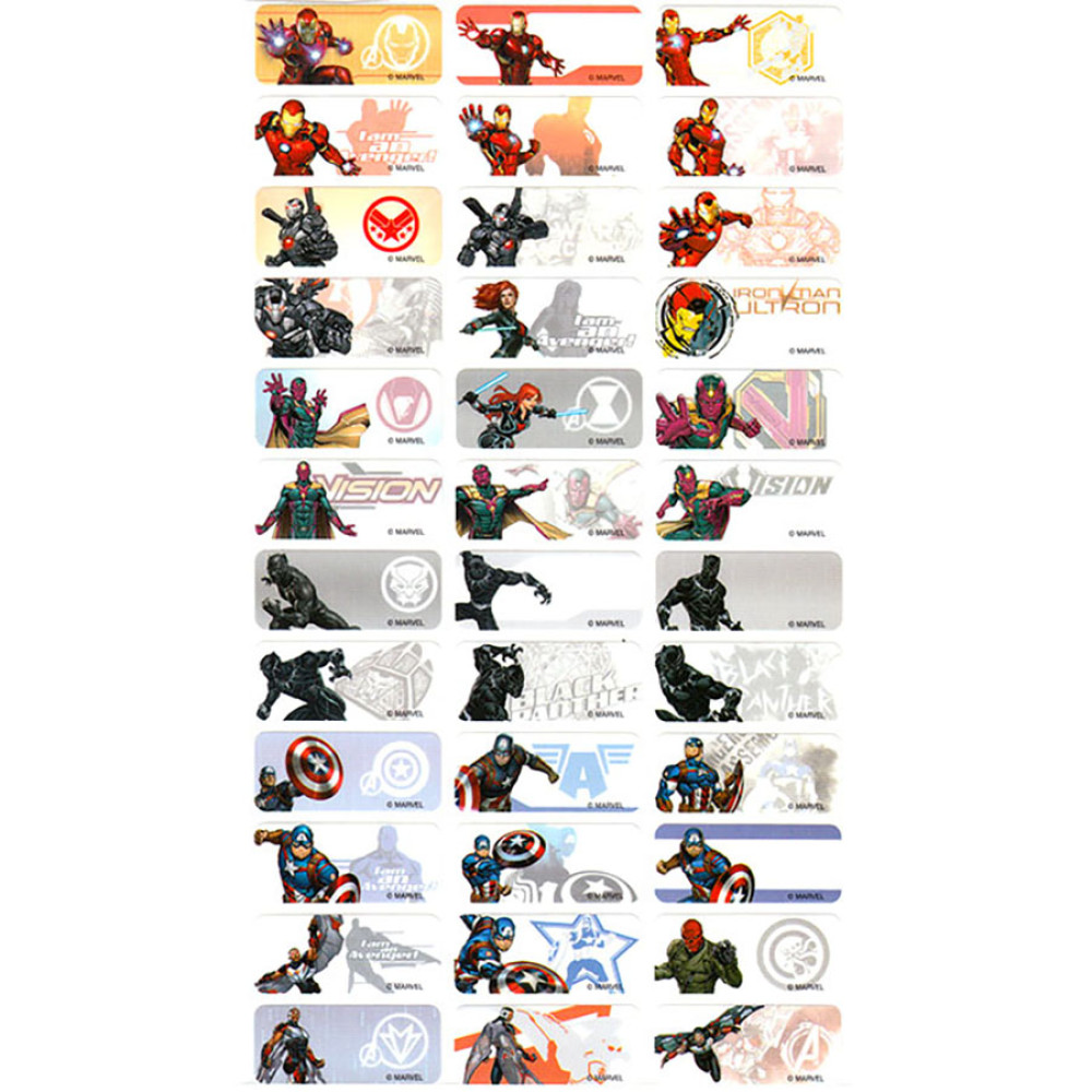 Marvel avengers cartoon Name Sticker (Large)