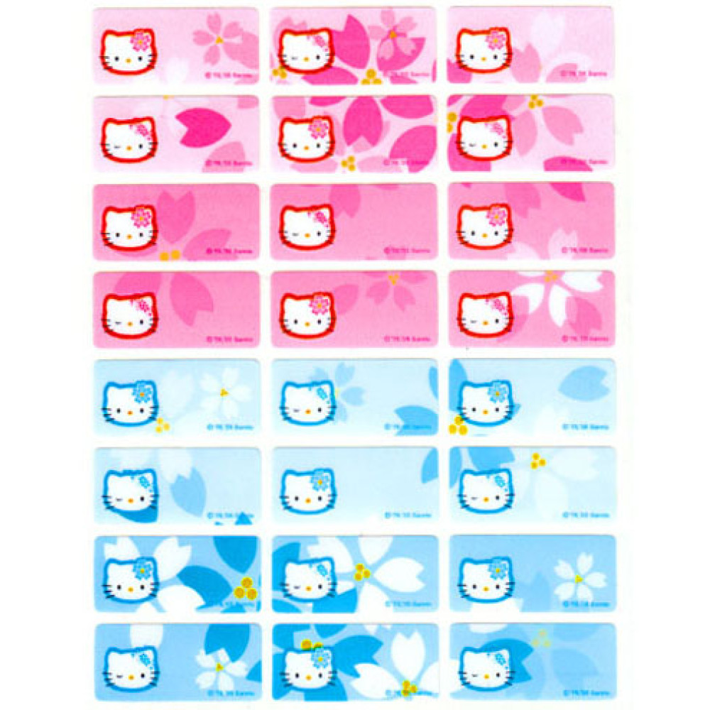 Hello Kitty & My Melody Waterproof Name Stickers (4 Large Sheets ...