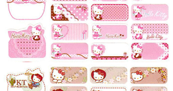 Hello Kitty name stickers (special edition) 4 sheets