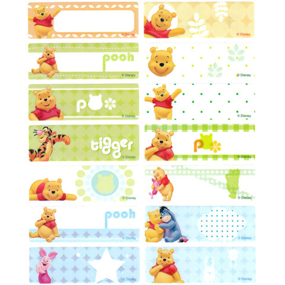 Winnie the pooh Cartoon Name Sticker printing (BIG)