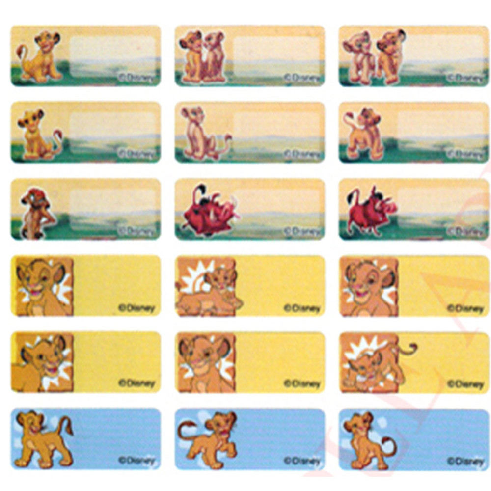 The Lion King cartoon name stickers (132 sheets)