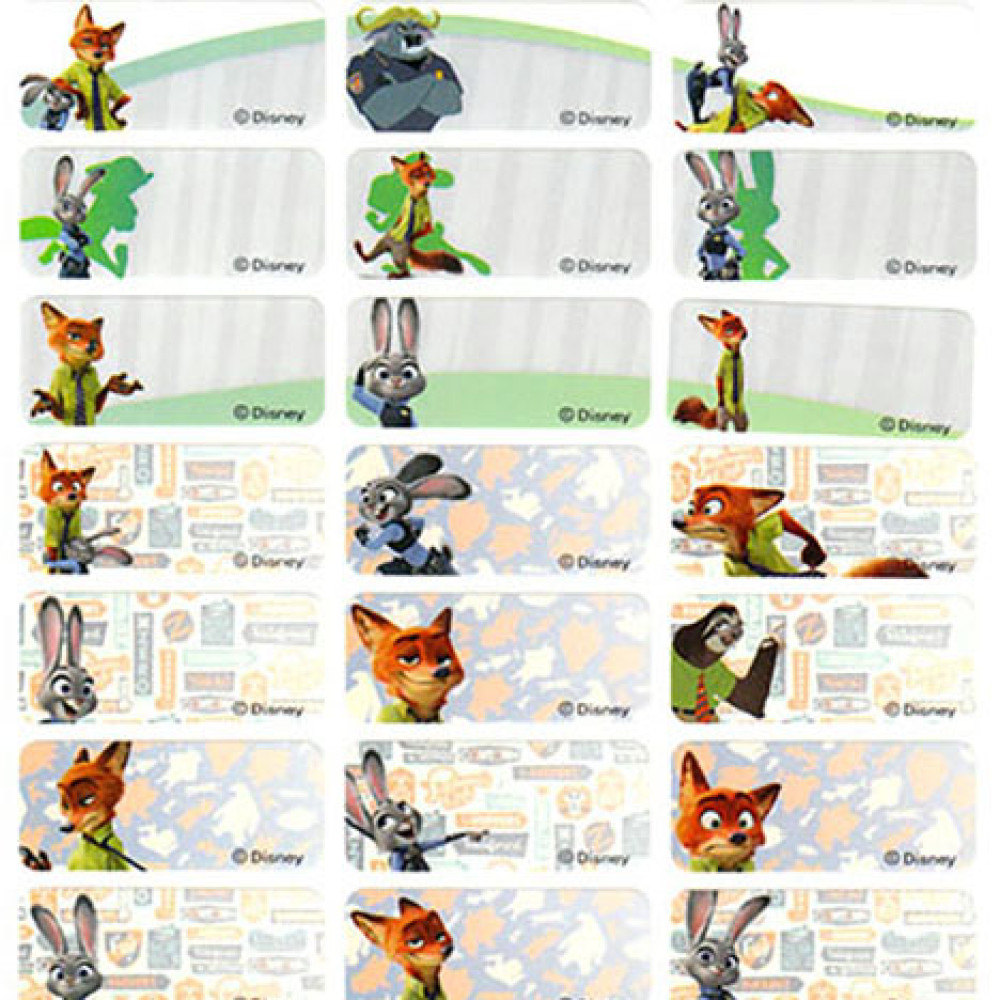 Disney Zootopia Children's Name Sticker (Large)