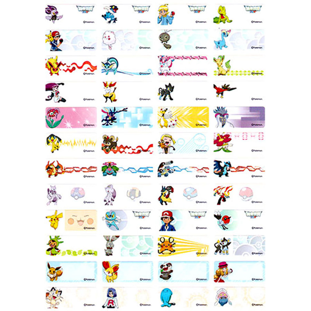 POKEMON Pikachu name stickers (small-132 pieces)